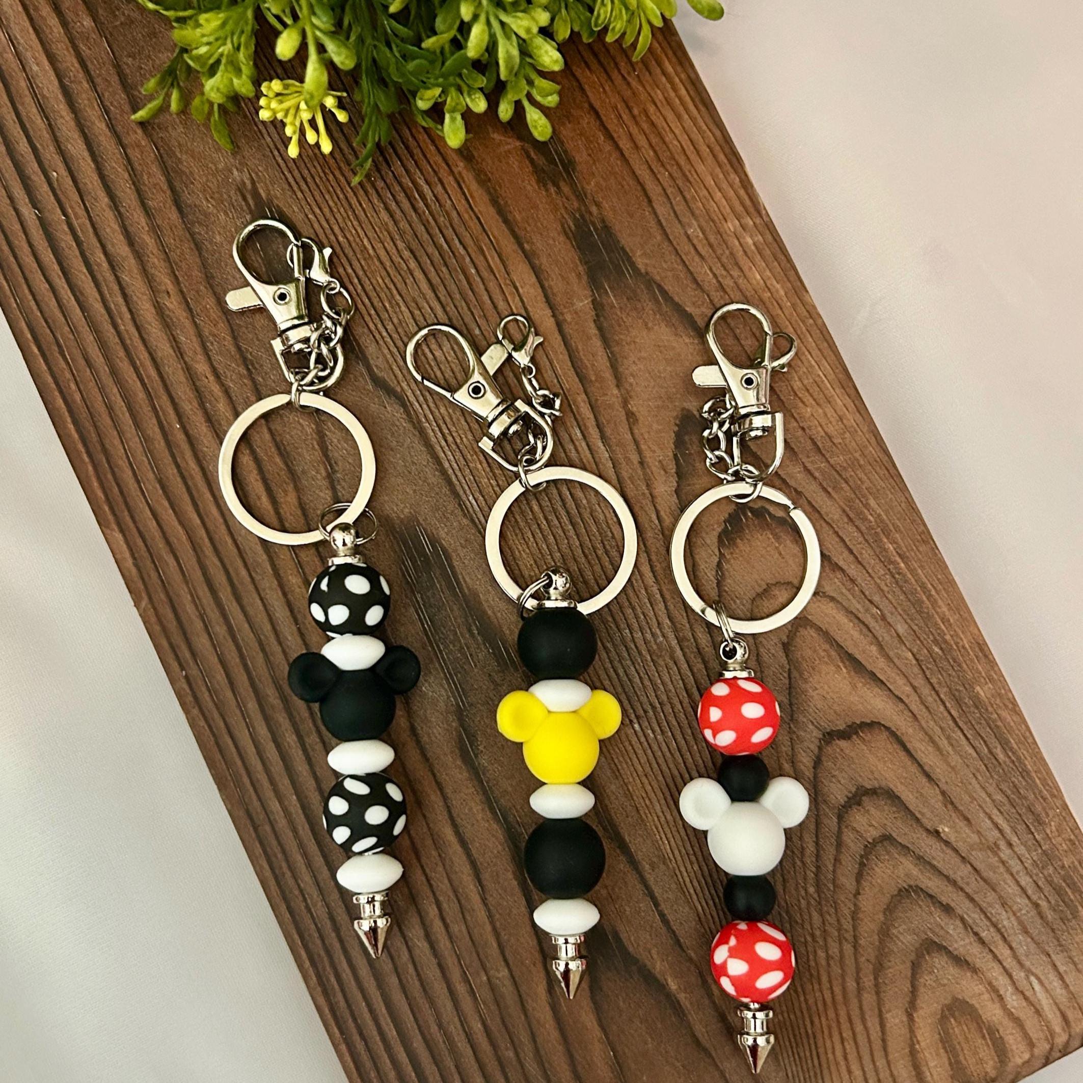 Beaded Keychain, Keychain, Fun Mickey Mouse Aesthetic Metal Keychain ...