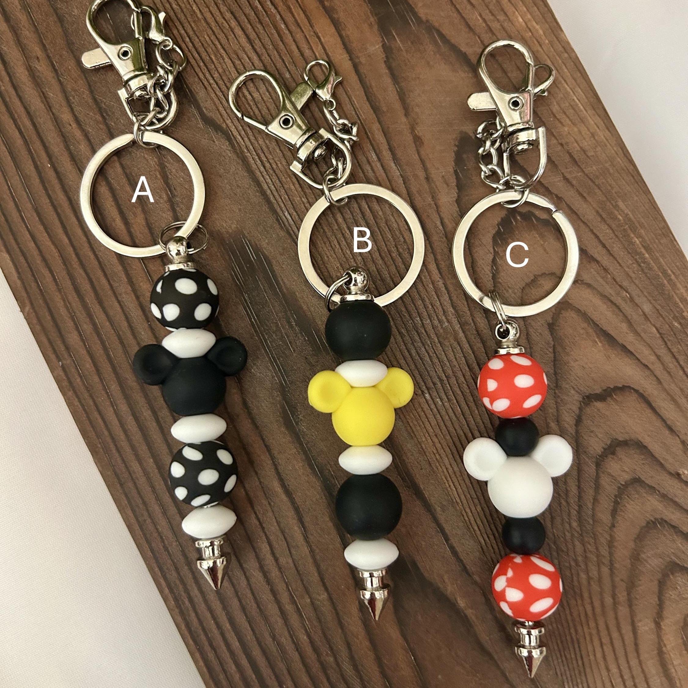 Beaded Keychain, Keychain, Fun Mickey Mouse Aesthetic Metal Keychain ...
