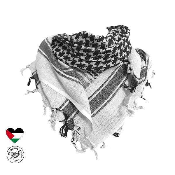 Authentic Palestinian Keffiyeh Scarf – Kufiya Shawl, Woven Shemagh ...