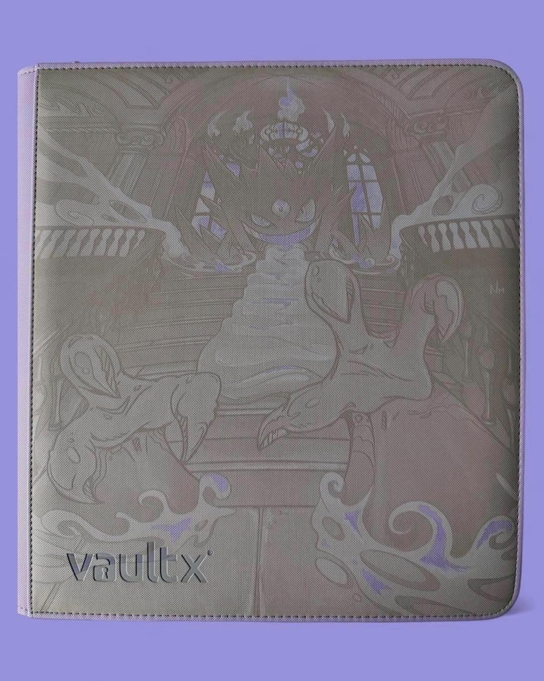 Mega Gengar Custom Made -vault X 12 Pocket Binder - Just Purple - Laser ...