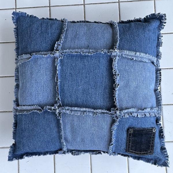 Denim Pillow - Etsy