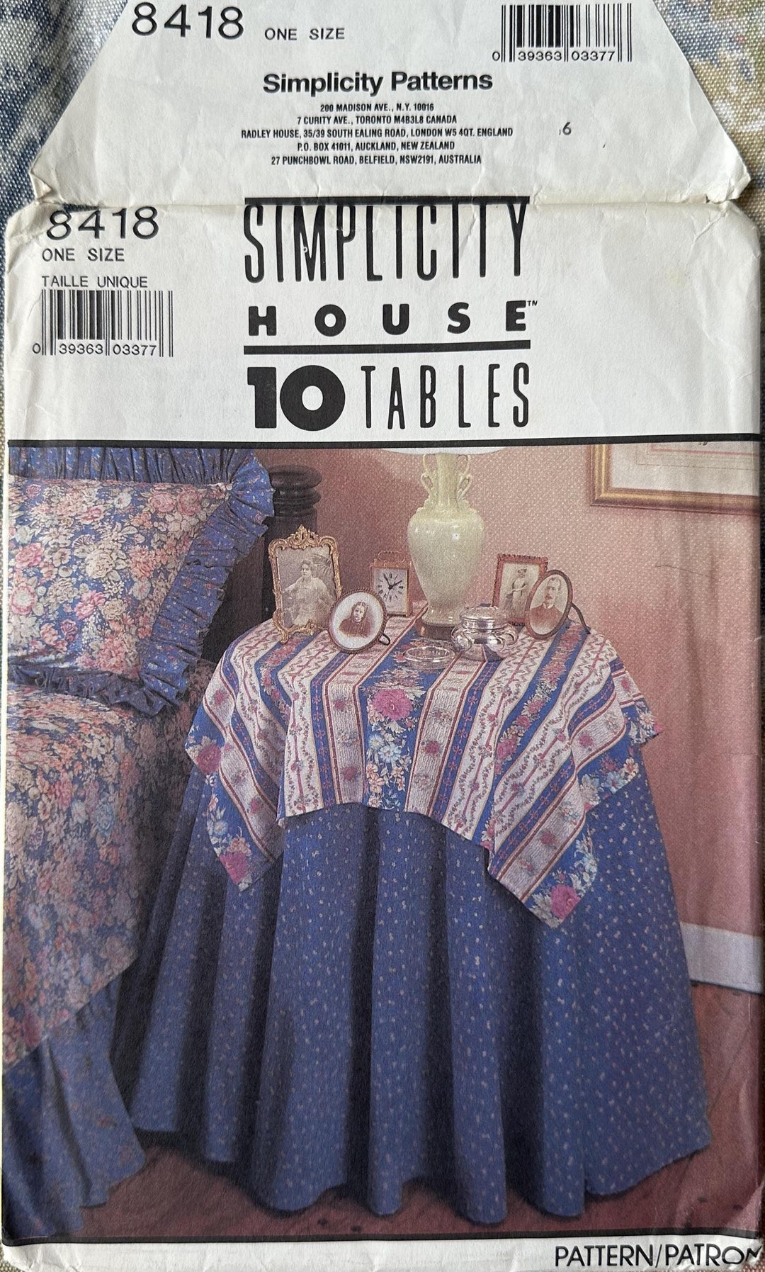 Simplicity House Pattern 8418 Ten Tables - Etsy