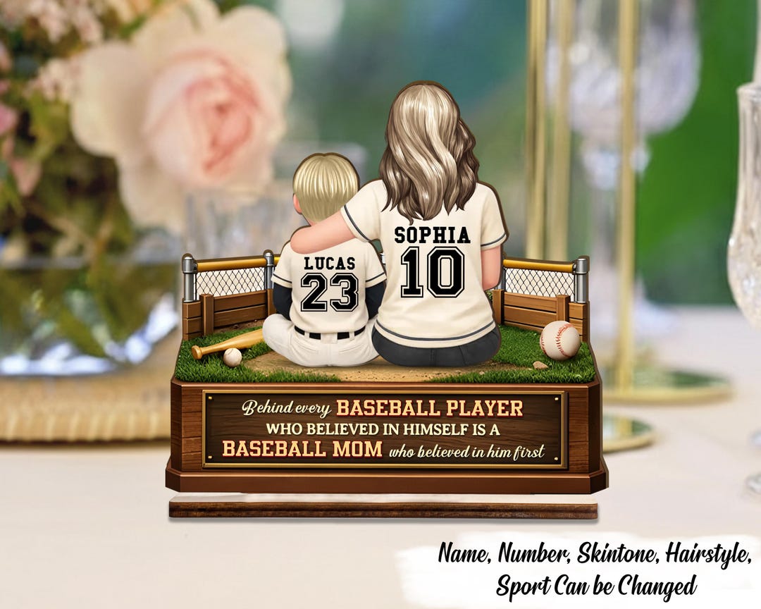 Behind Every Baseball Player is A Mom Personalized Baseball Softball ...