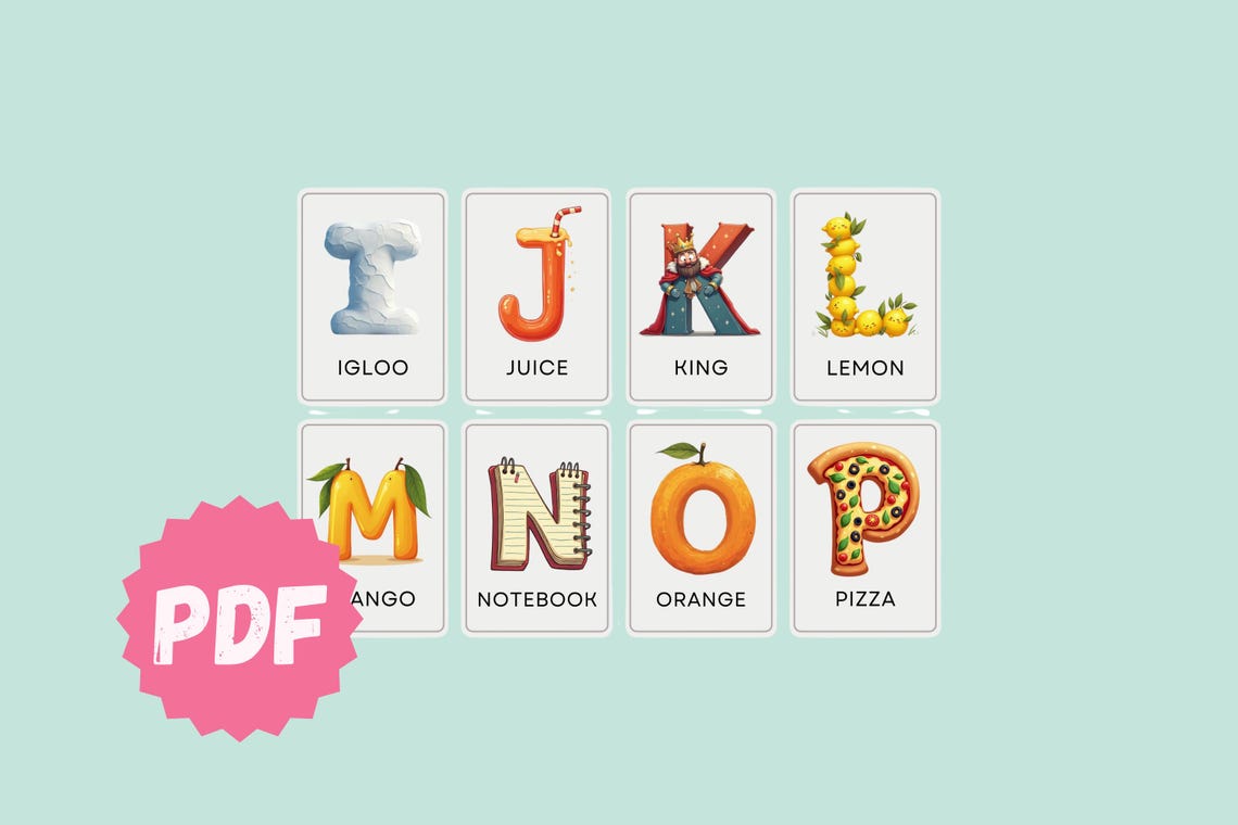 Alphabet Memory Cards for Kids – Uppercase and Lowercase Letters – ABC ...