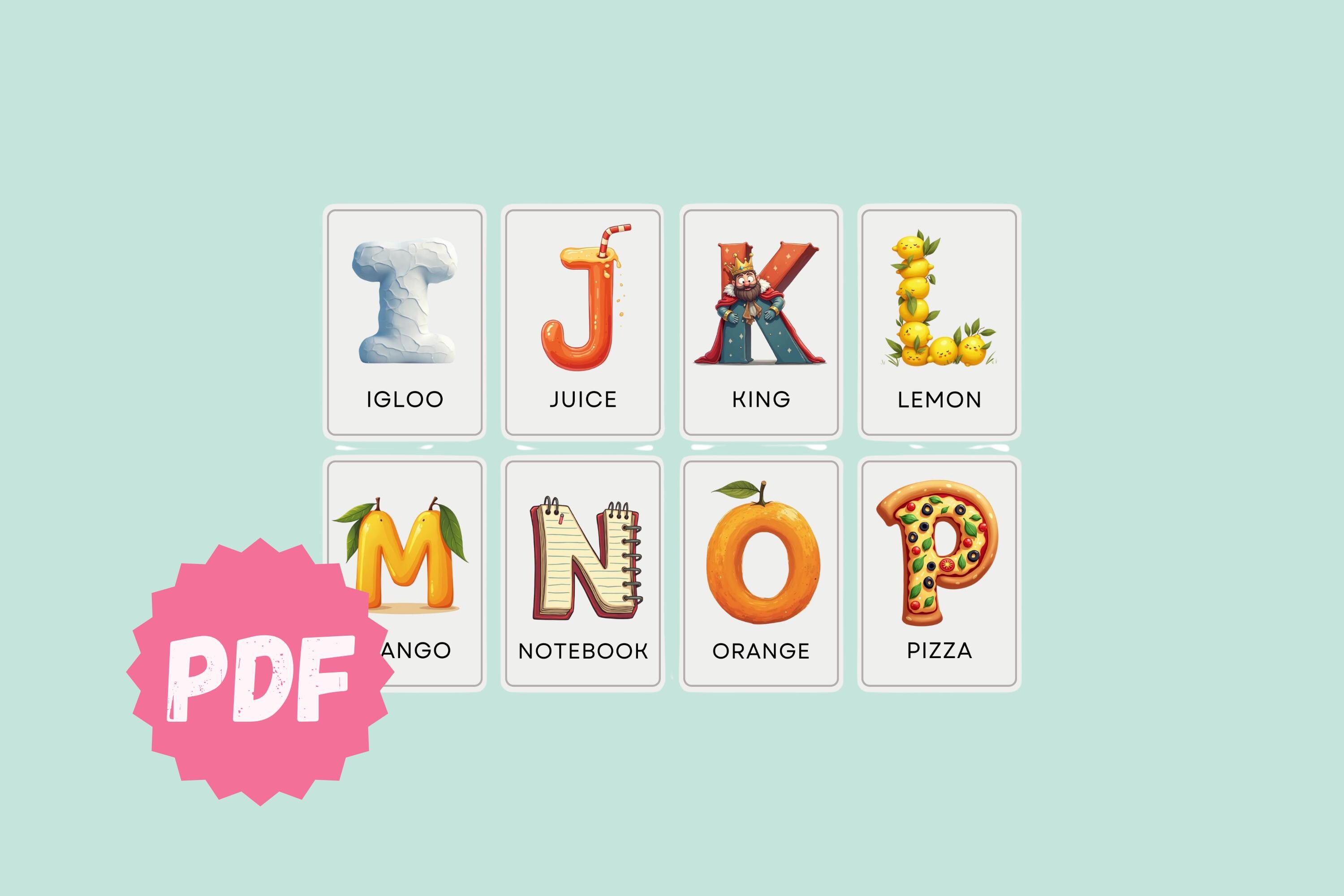 Alphabet Memory Cards for Kids – Uppercase and Lowercase Letters – ABC ...