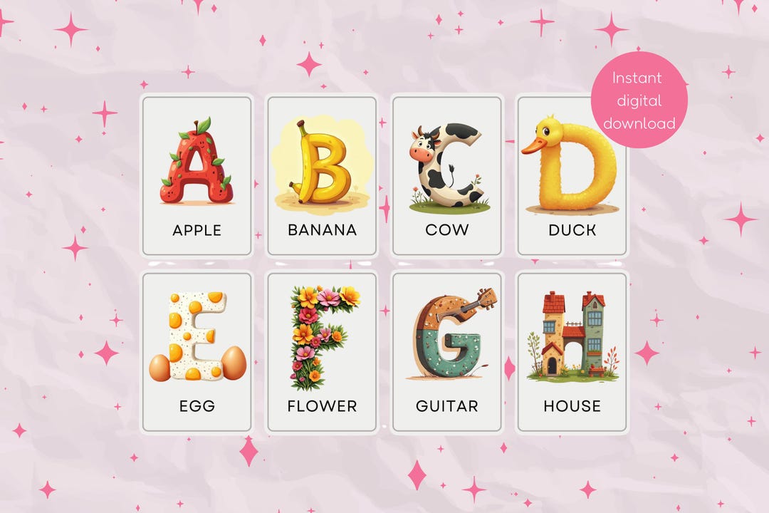 Alphabet Memory Cards for Kids – Uppercase and Lowercase Letters – ABC ...