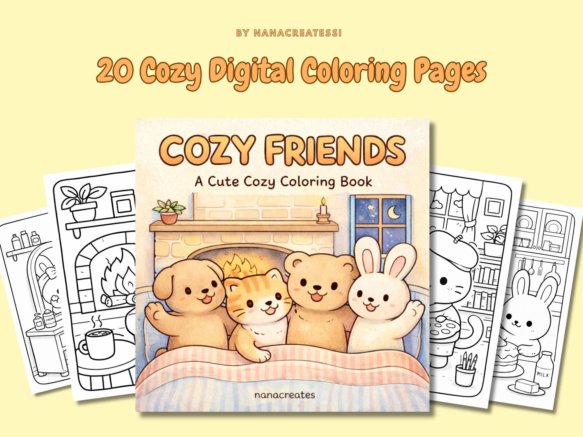 Cozy Friends Coloring Book | Cute Animal Coloring Pages | Printable ...