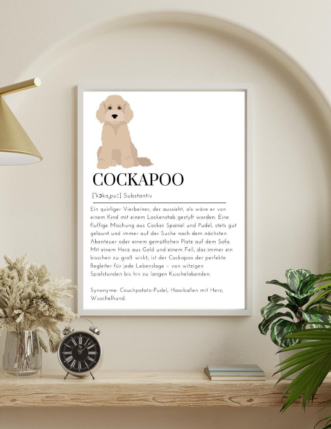 Funny Cockapoo Definition - Humorous Dog Print for Dog Lovers - Digital ...