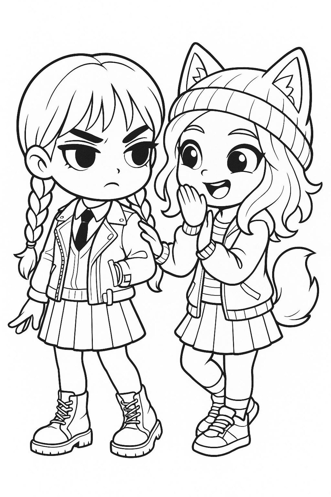 Gothic Slay Coloring Book: Chibi Fashion Horror (PDF Pattern) - Etsy