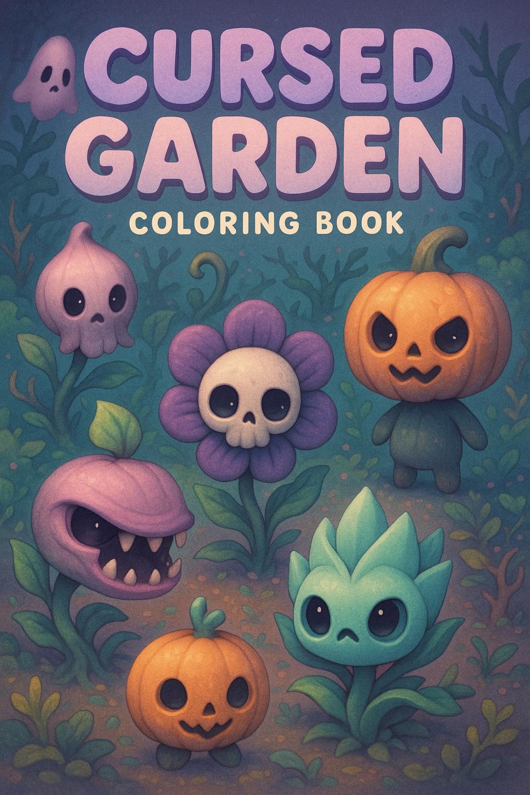 Cursed Garden Coloring Book | Creepy Cute Fantasy Plants | Horror ...