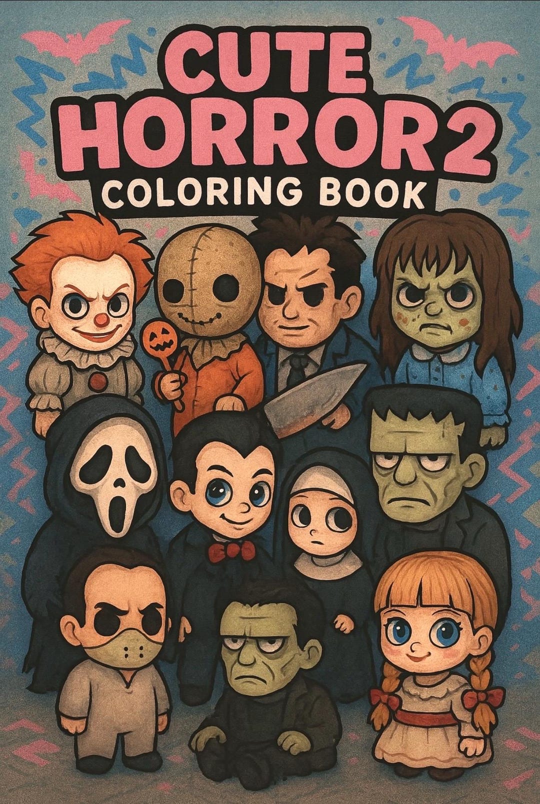 Cute Horror Chibi Coloring Book – Halloween Spooky Kawaii Pages (A4 PDF ...
