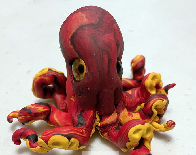 Octopus, Octopus Sculpture, Octopus Figurine, Polymer Octopus, Clay ...