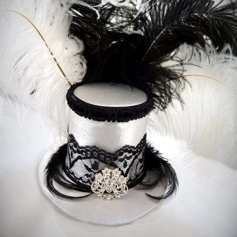 White Mini Top Hat - Etsy