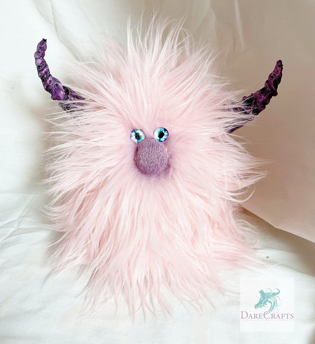 Floof Monster, Cute Monster, Spooky Floof, Monster Plushie, Horned ...