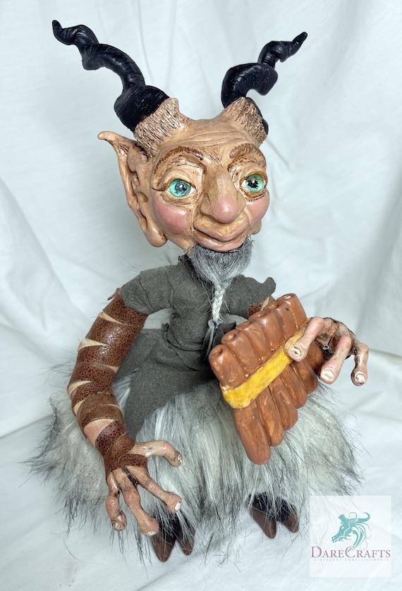 Saytr Faun Pan Saytr Art Doll Fae Folkooak Art Doll Goat | Etsy