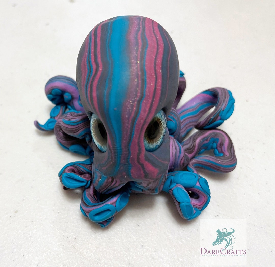 Octopus, Octopus Sculpture, Octopus Figurine, Polymer Octopus, Clay ...