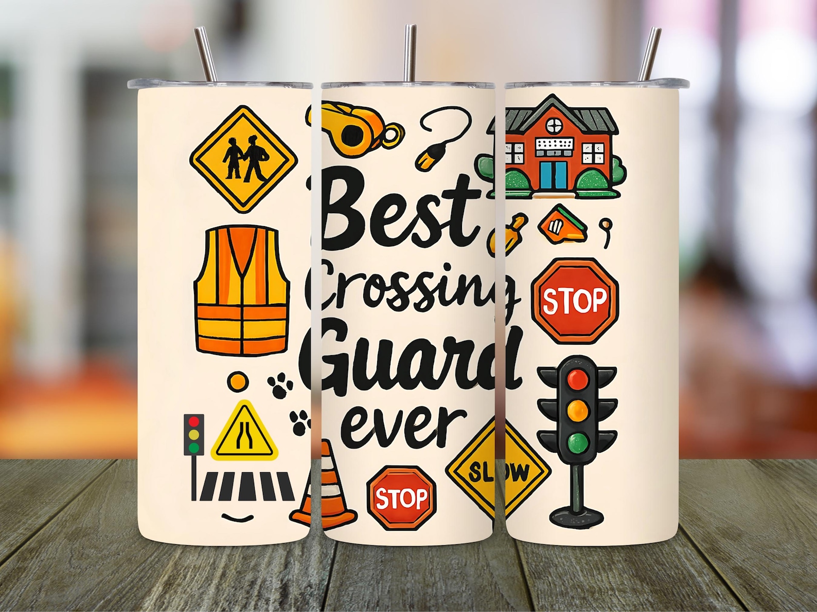 School Crossing Guard Tumbler Wrap: Sublimation PNG Design (digital ...