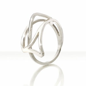 Linear Ring, Sterling Silver Ring, Custom Ring, Minimalist Jewelry - Etsy