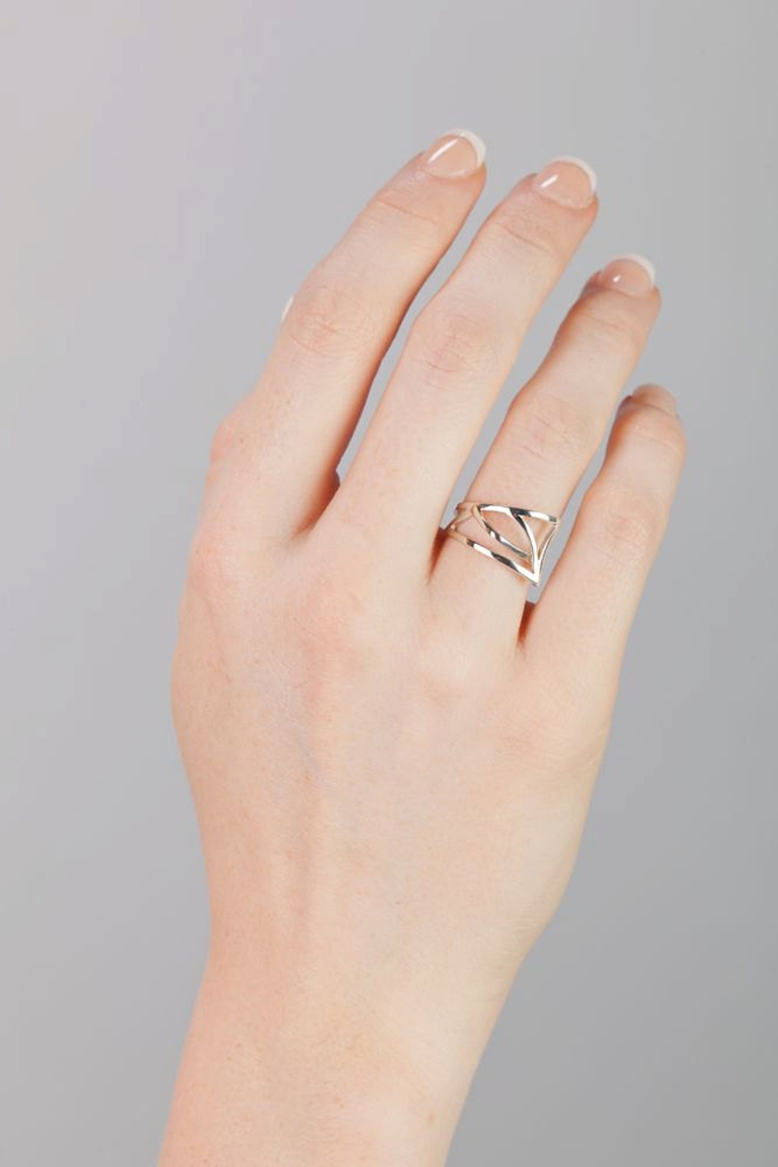 Linear Ring, Sterling Silver Ring, Custom Ring, Minimalist Jewelry - Etsy