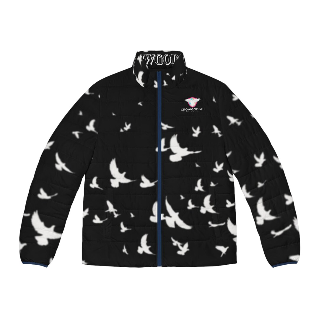 Crowgodshi Limited Edition Men's Puffer Jacket WHITE CROWS - Etsy