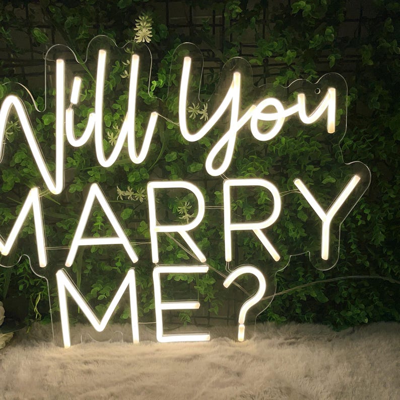 Will You Marry Me Neon Sign,wedding Neon Sign,battery Operated Proposal ...