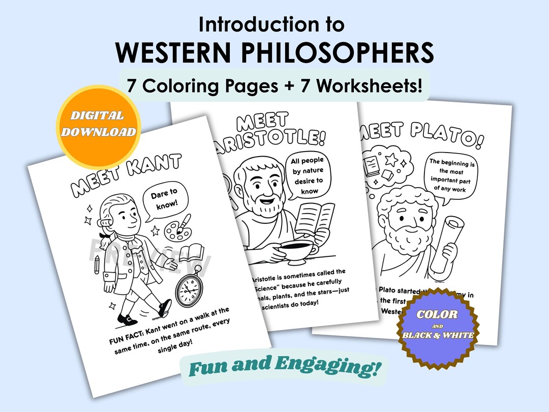Philosophy Coloring Pages and Philosophy Worksheet for Kids ...