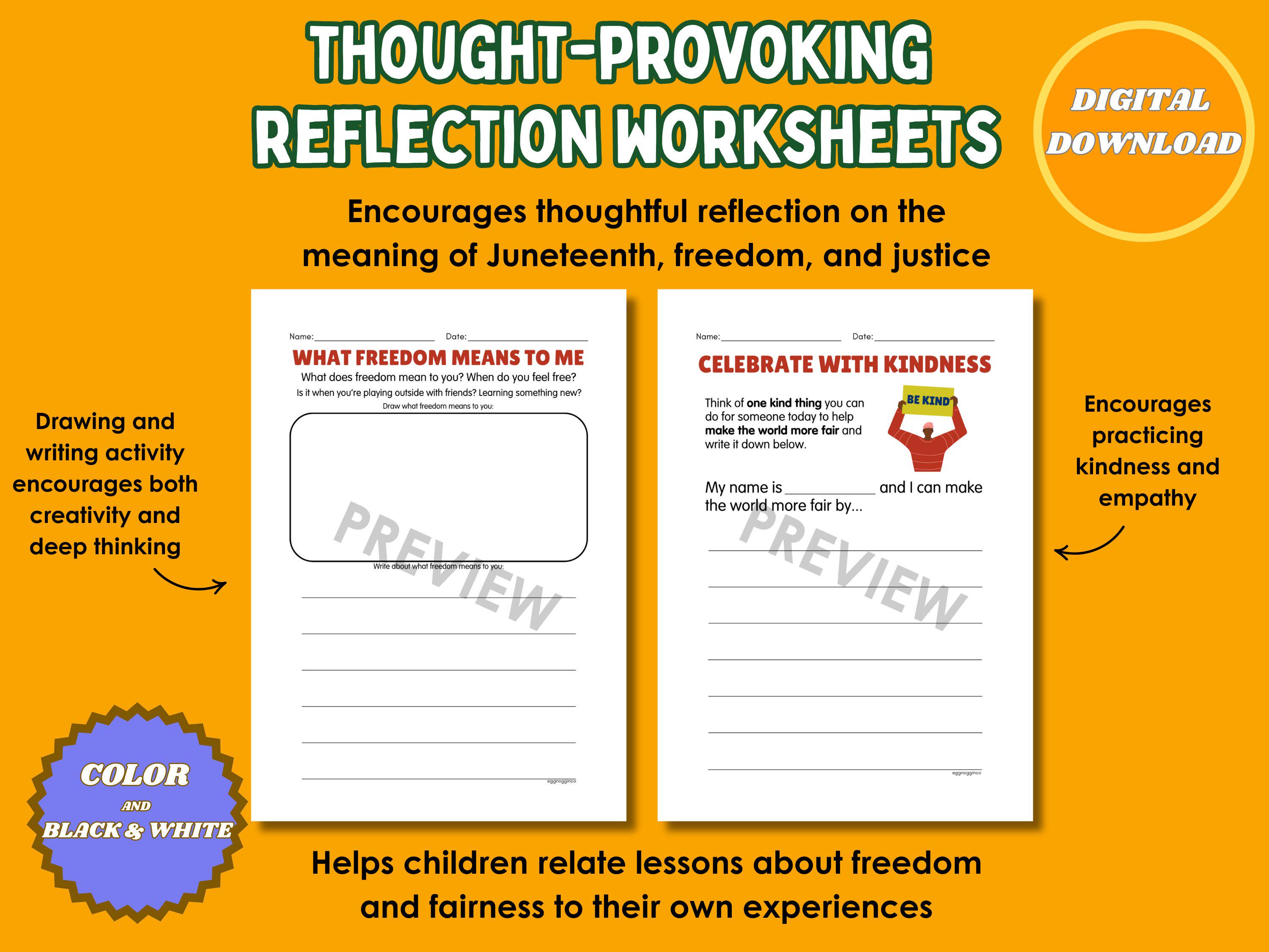 Printable Juneteenth Activity for Kids Worksheets and Coloring Sheets ...
