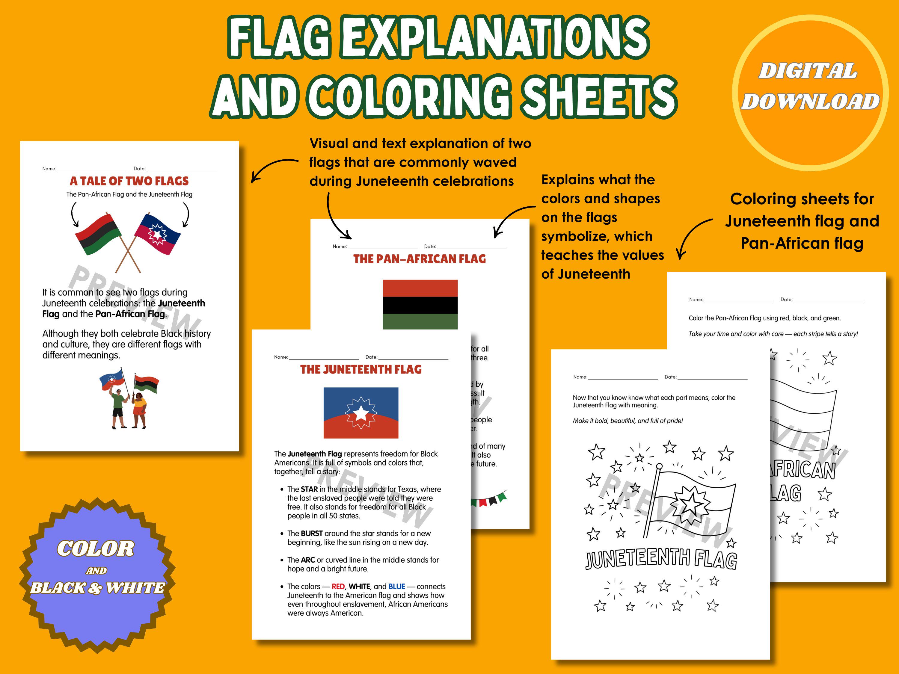 Printable Juneteenth Activity for Kids Worksheets and Coloring Sheets ...