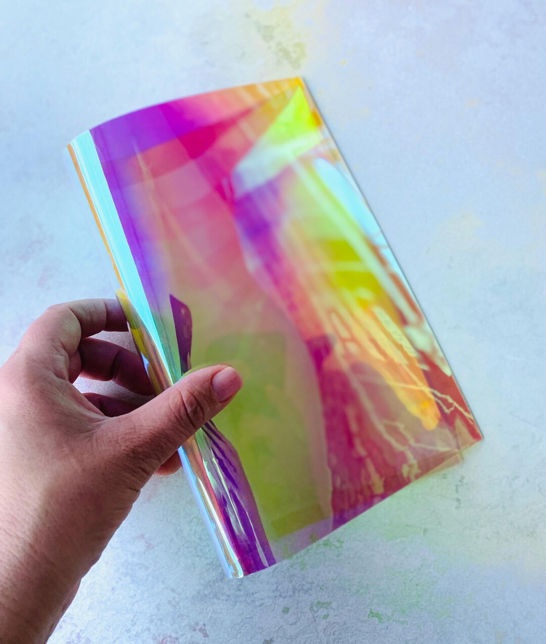 Holographic Jelly Vinyl Sheet. Holographic Jelly Vinyl for Crafts ...