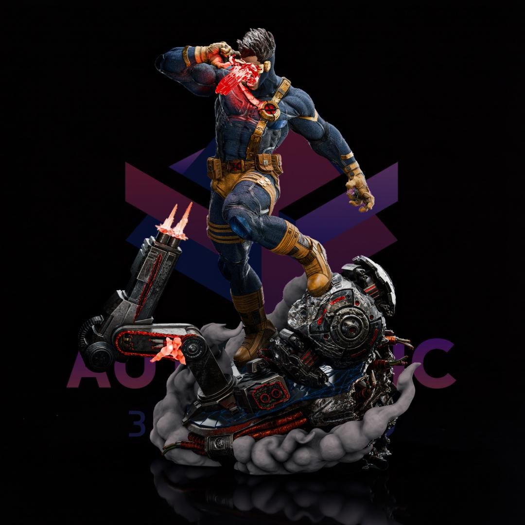 Cyclops Optic Blast Pose Inspired X-men | Superhero 3D Print STL File ...