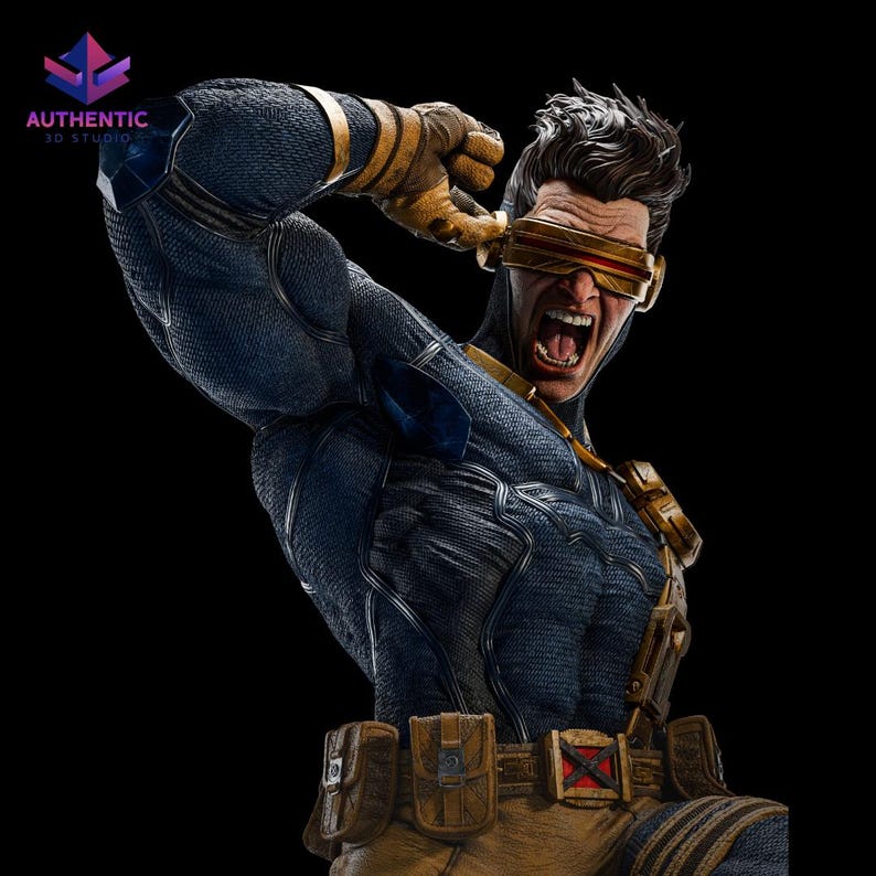 Cyclops Optic Blast Pose Inspired X-men | Superhero 3D Print STL File ...