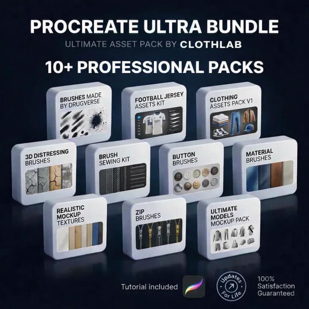 Procreate Ultra Bundle | 10+ Professional Design Packs | Ultimate Asset ...