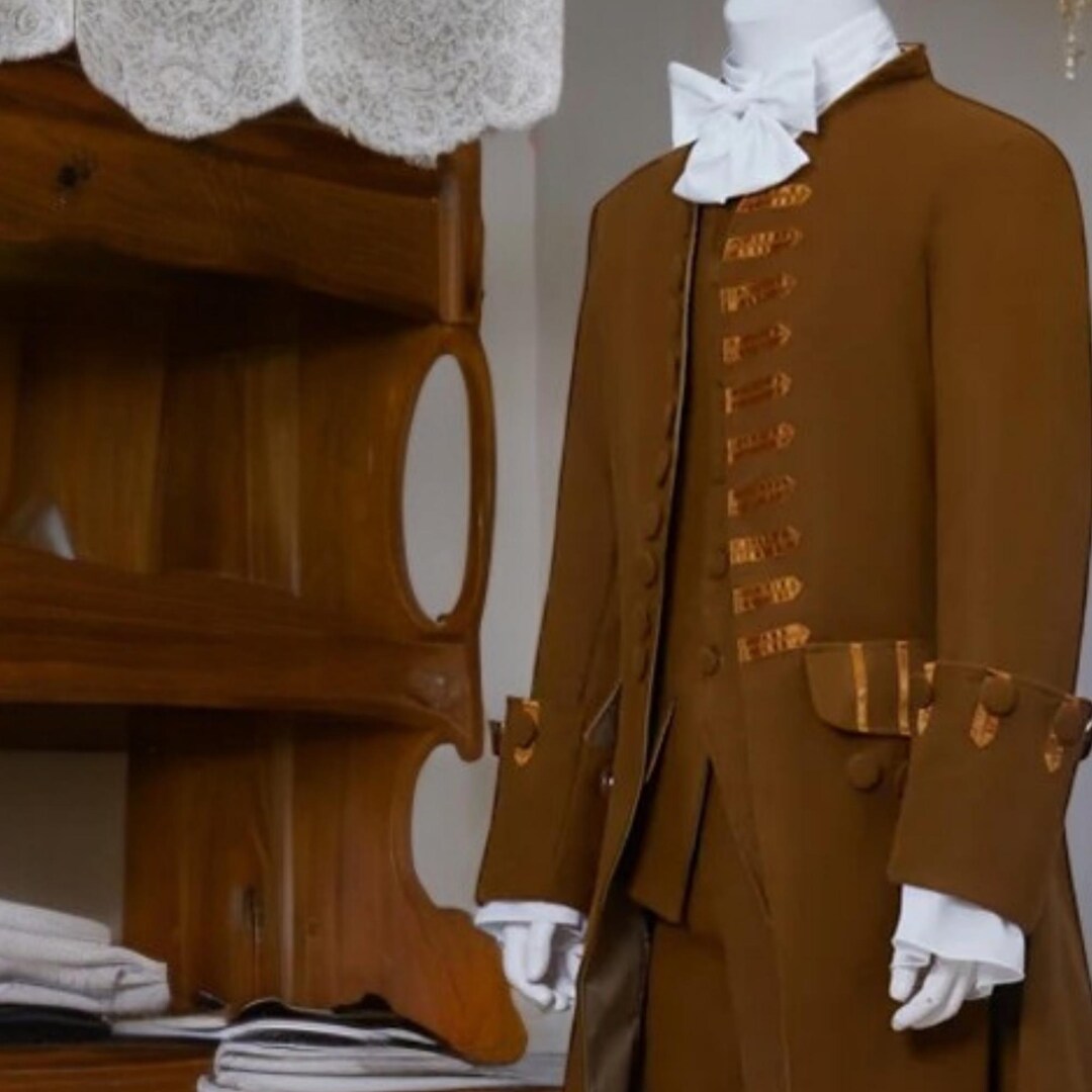 18th Century Rococo Men Costume – Baroque Nobleman Outfit With Brown ...