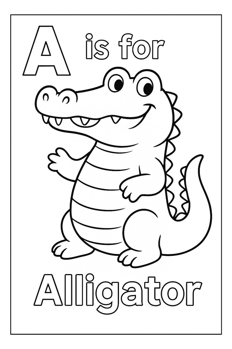 A-Z Animal Alphabet Colouring Book | ABC Coloring Pages for Kids ...