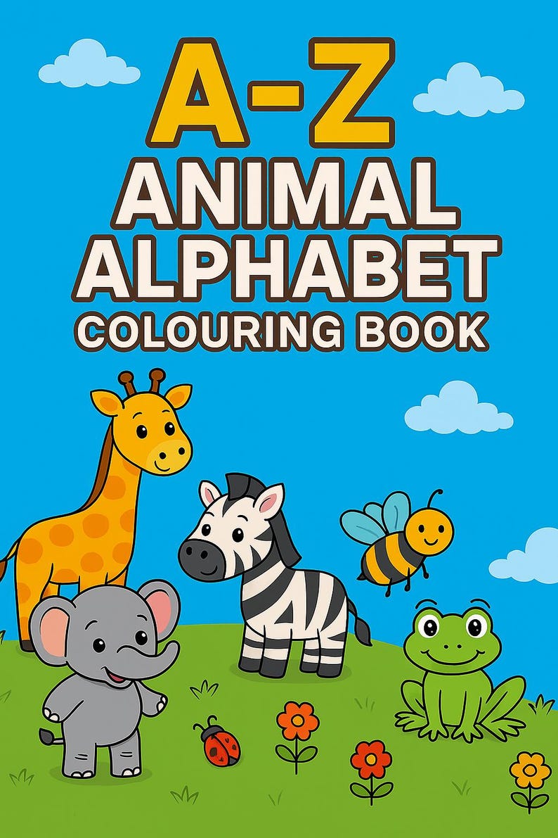 A-Z Animal Alphabet Colouring Book | ABC Coloring Pages for Kids ...