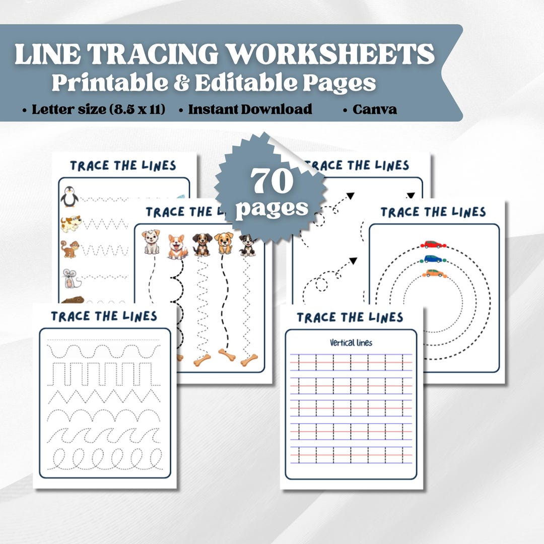 Preschool Line Tracing Bundle, Handwriting Practice, Fine Motor Pre ...