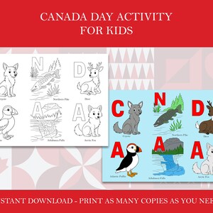Canada Day 2025 Printable Worksheet, Digital Download Preschool ...