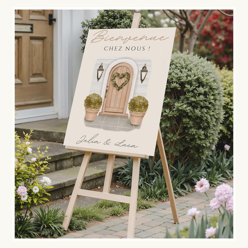 Housewarming Welcome Sign, Printable A3 Poster, Editable French Text ...
