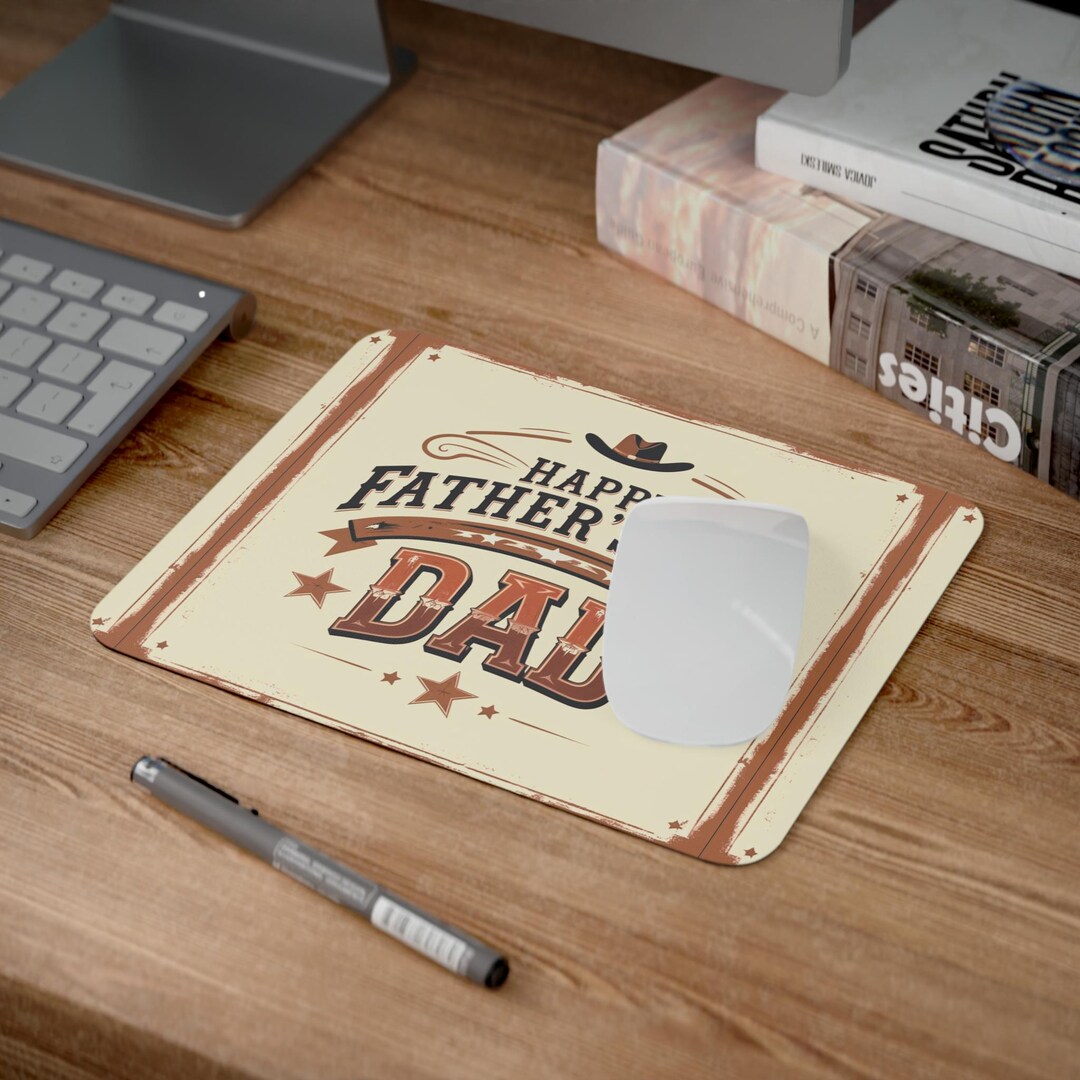 Rustic Father's Day Mouse Pad, Perfect Gift for Dad, Office Desk Decor ...