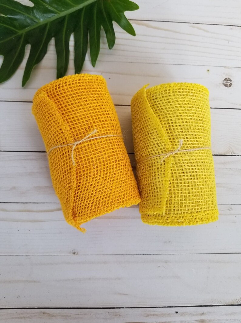 Yellow or Orange Burlap Ribbon Roll 5.5x15' Jute - Etsy