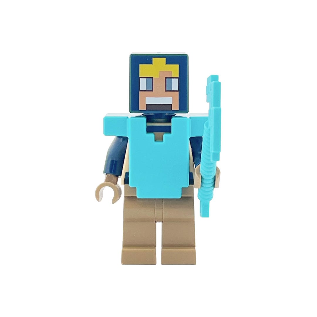 LEGO Minecraft Diamond Hero Minifigure – Pickaxe & Diamond Armor - Etsy UK