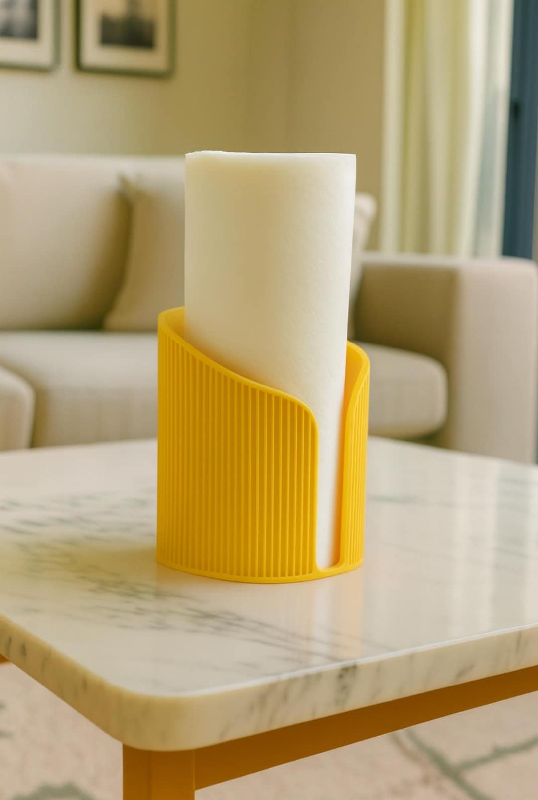 Modern Yellow Paper Towel Holder – Minimalist Kitchen Organizer - Etsy