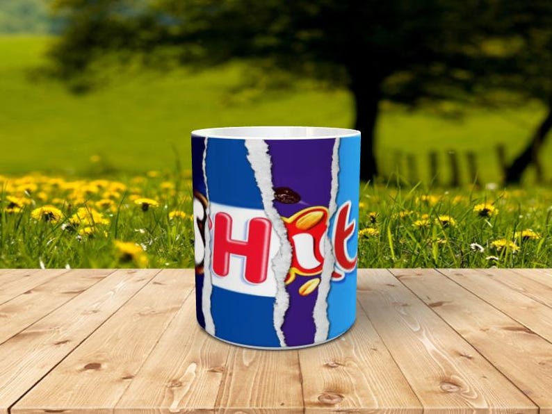 20 X Rude Funny Novelty Chocolate Bar Digital Chocolate Bar Mug Wrap ...