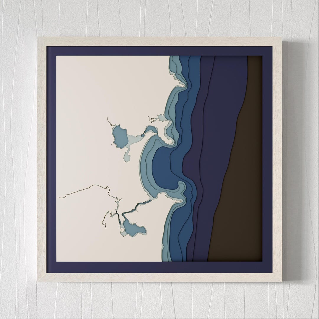 3D Map of Merimbula Bay, Pambula, NSW, AUS - Etsy