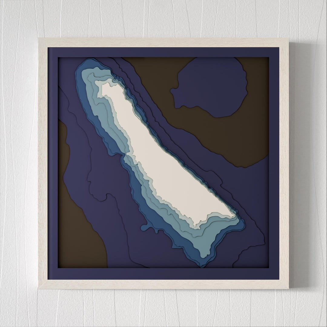 3D Map of San Clemente Island, CA, USA - Etsy
