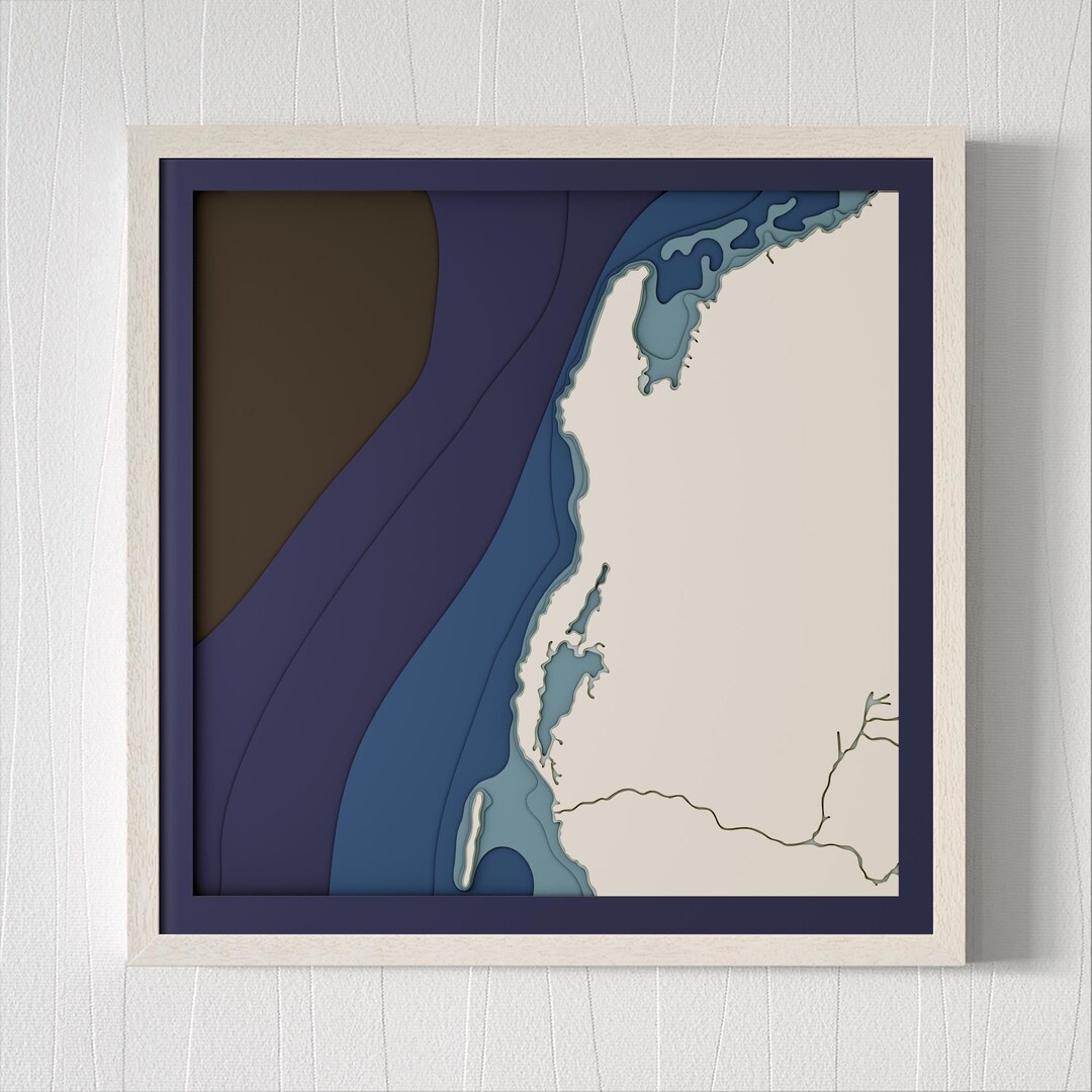 3D Map of Lake Macleod to Exmouth, WA, AUS - Etsy