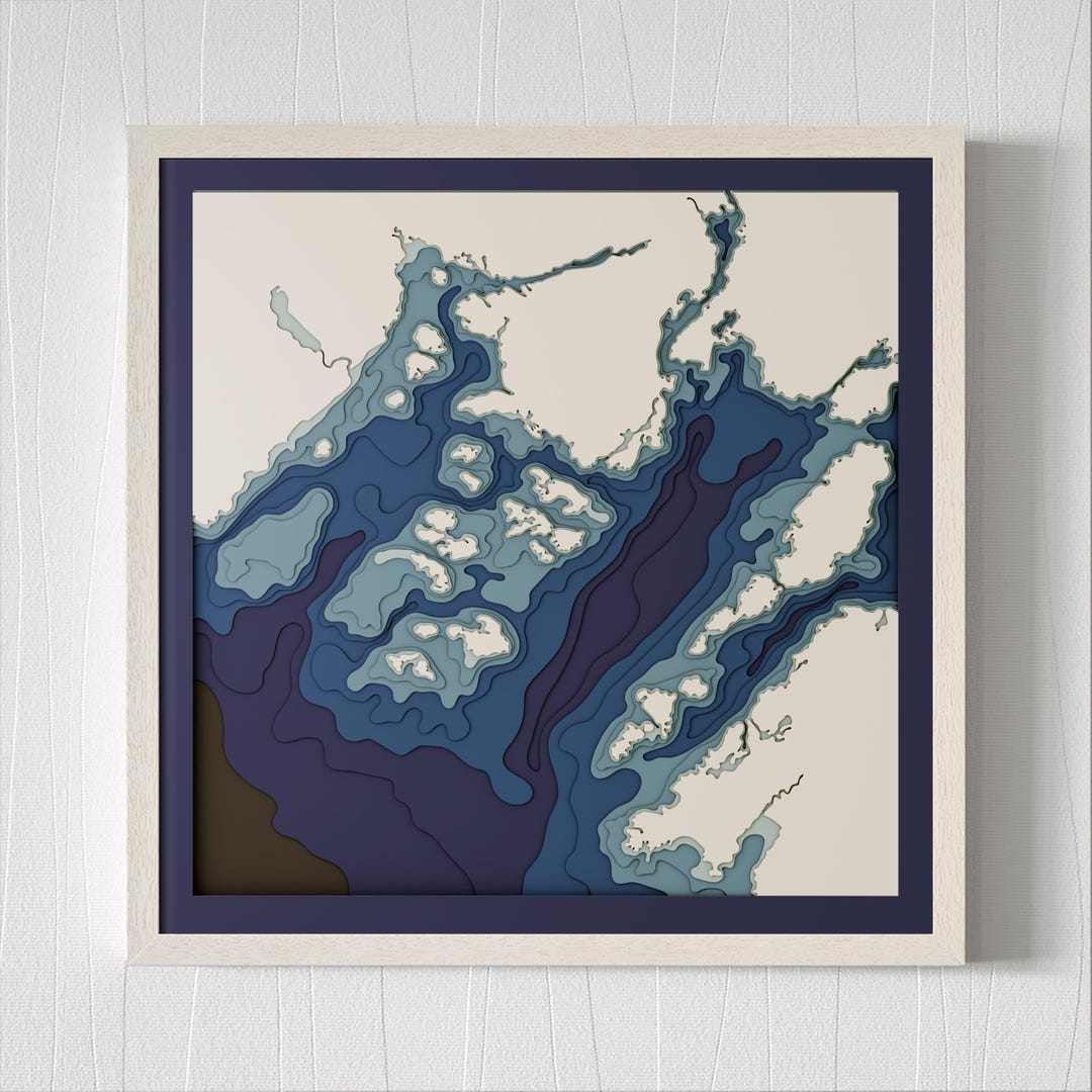 3D Map of Ucluelet Peninsula, BC, CAN - Etsy