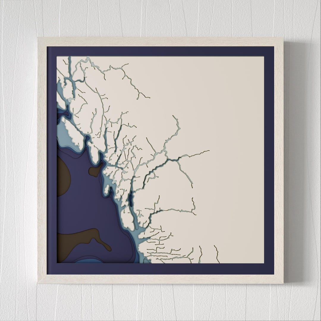 3D Map of Bella Bella, BC, CAN - Etsy