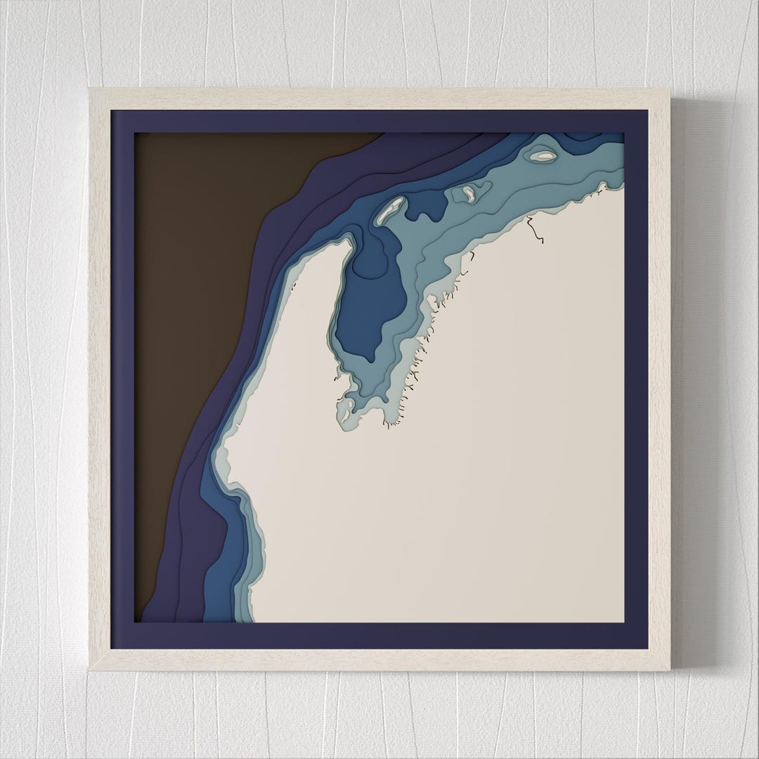 3D Map of Exmouth Gulf, WA, AUS - Etsy