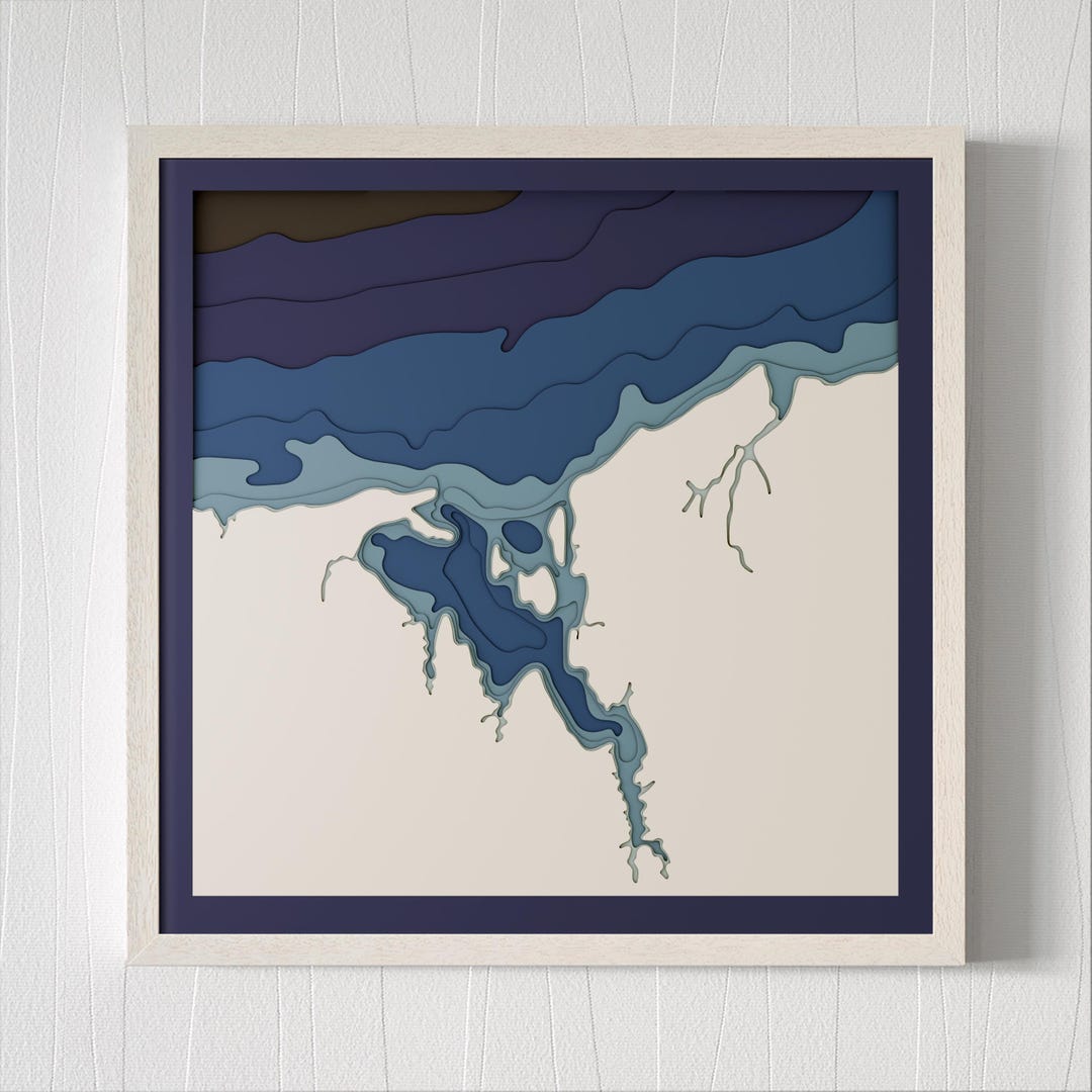 3D Map of Sodus Bay, NY, USA - Etsy